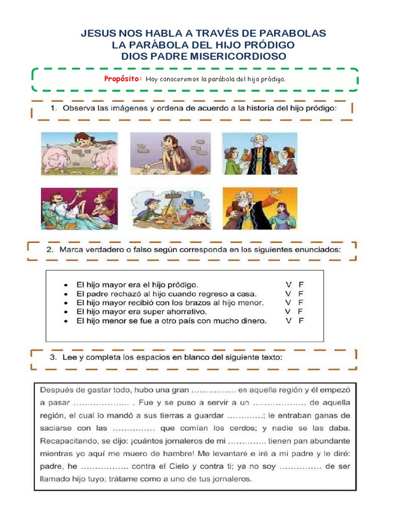 Ficha Parabola Del Hijo Prodigo | PDF