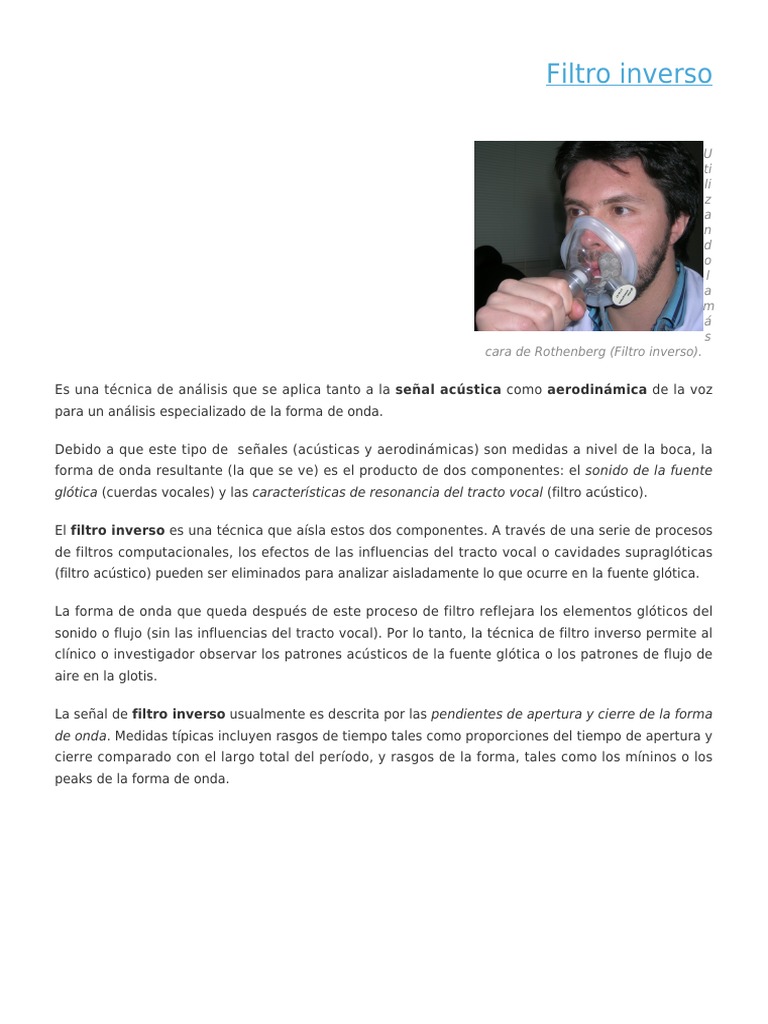 Filtro Inverso | PDF | Sonido