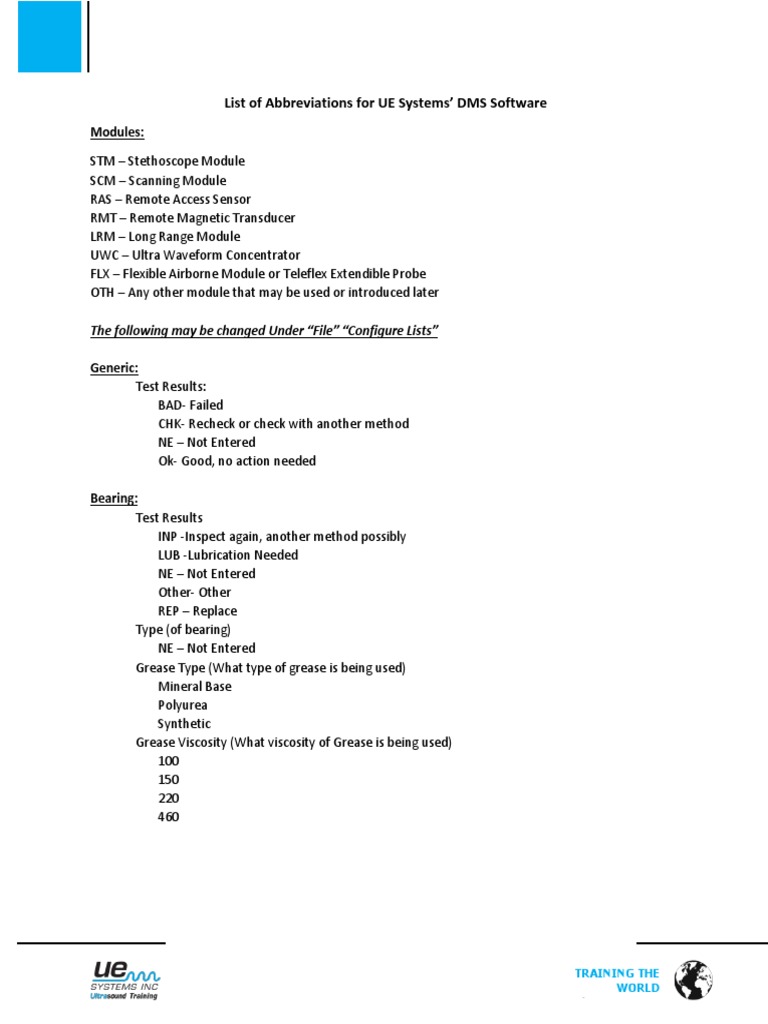 Ultratrend DMS Abbreviations | PDF | Pipe (Fluid Conveyance) | Building ...