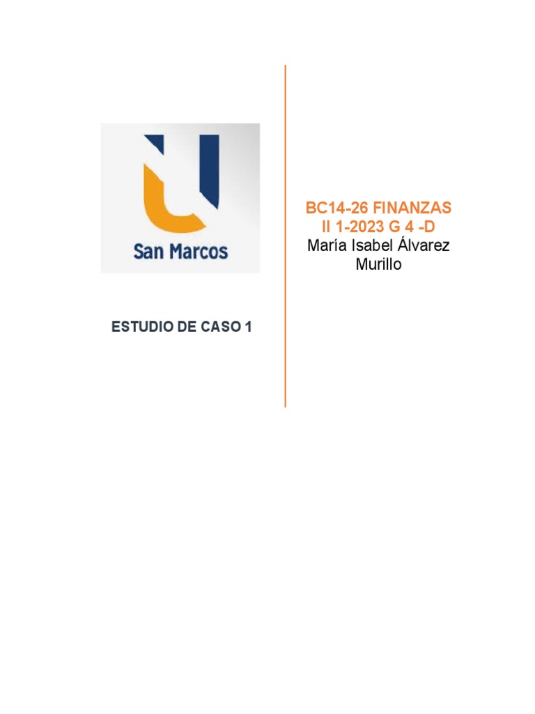 ESTUDIO DE CASO 1 - María Isabel Álvarez Murillo | PDF