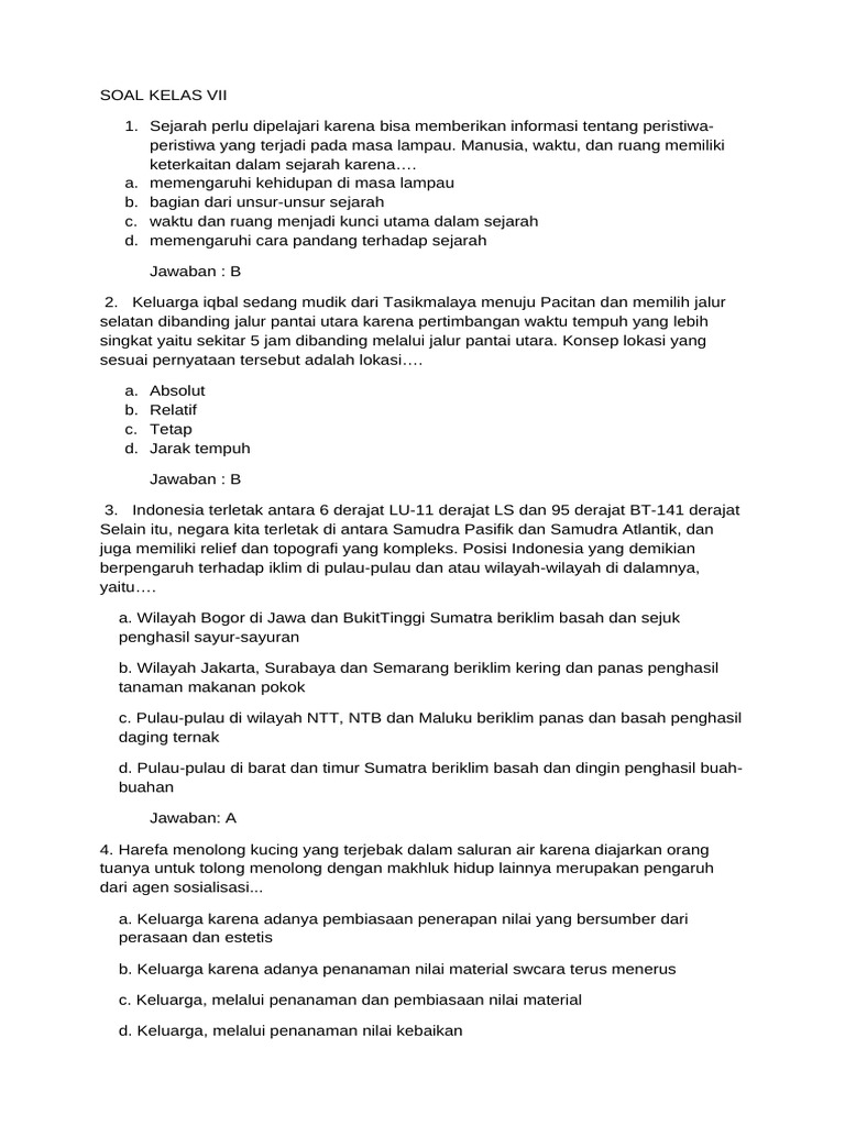 SOAL PAS Ips 2023 | PDF