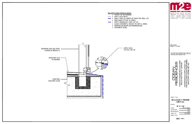 22 07 22 Balcony Edge Detail | PDF