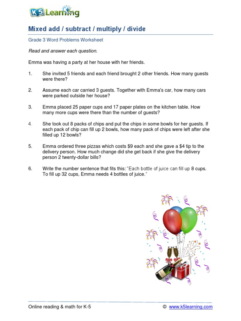 Grade 3 Mixed Word Problems B | PDF Grade 3 Mixed Word Problems B | PDF