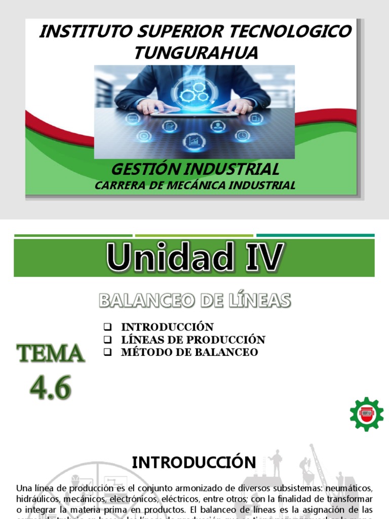 4.6 Balanceo de Líneas | PDF | Hora | Jefe de operaciones