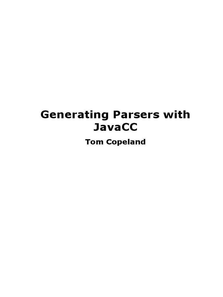 Generating Parsers With JavaCC | PDF | Parsing | Chess Openings