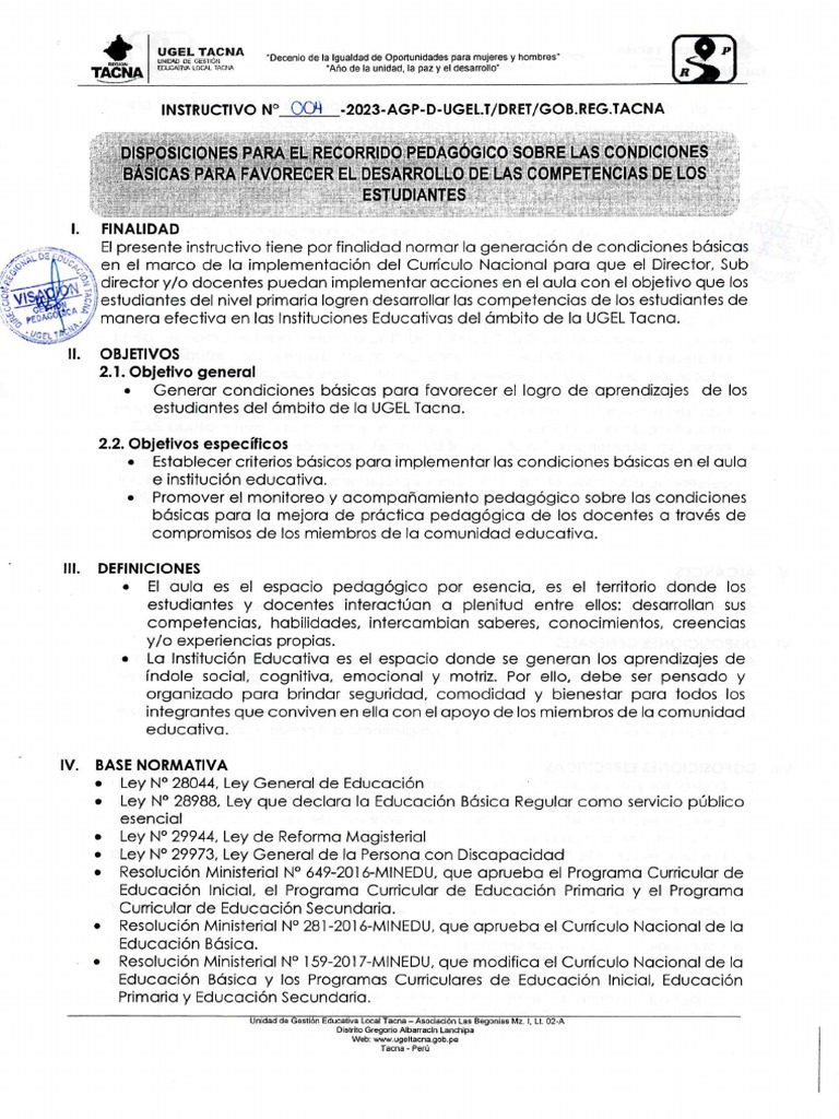 Instructivo Nº004 FICHA RECORRIDO .. | PDF