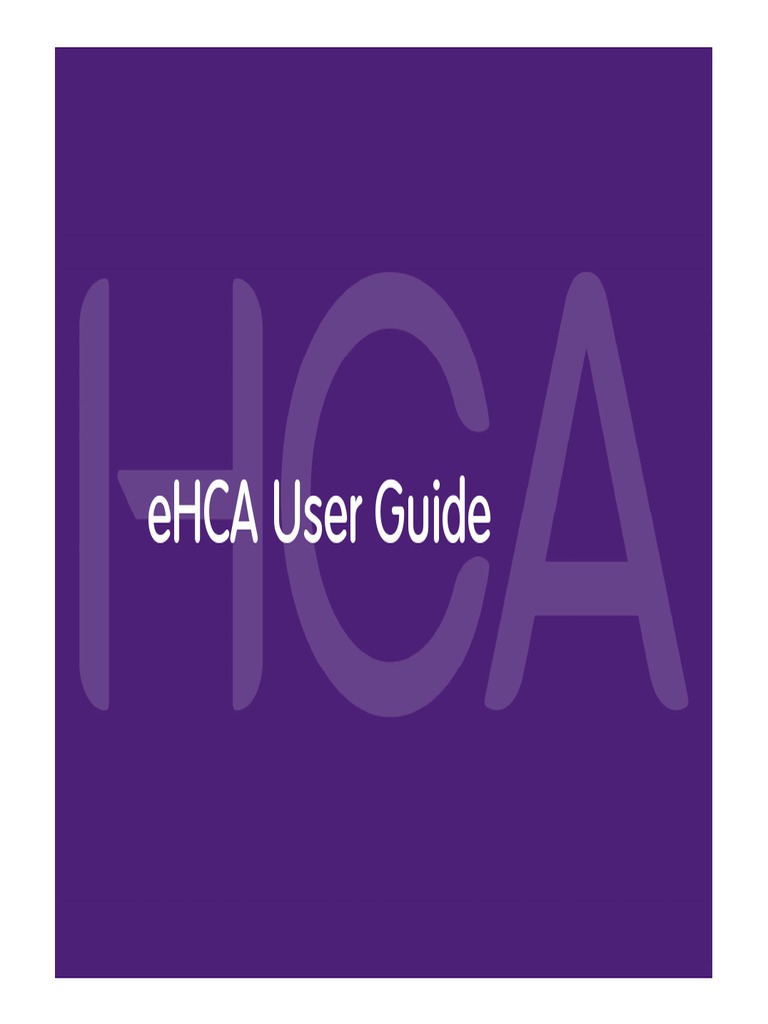 eHCA User Guide | PDF