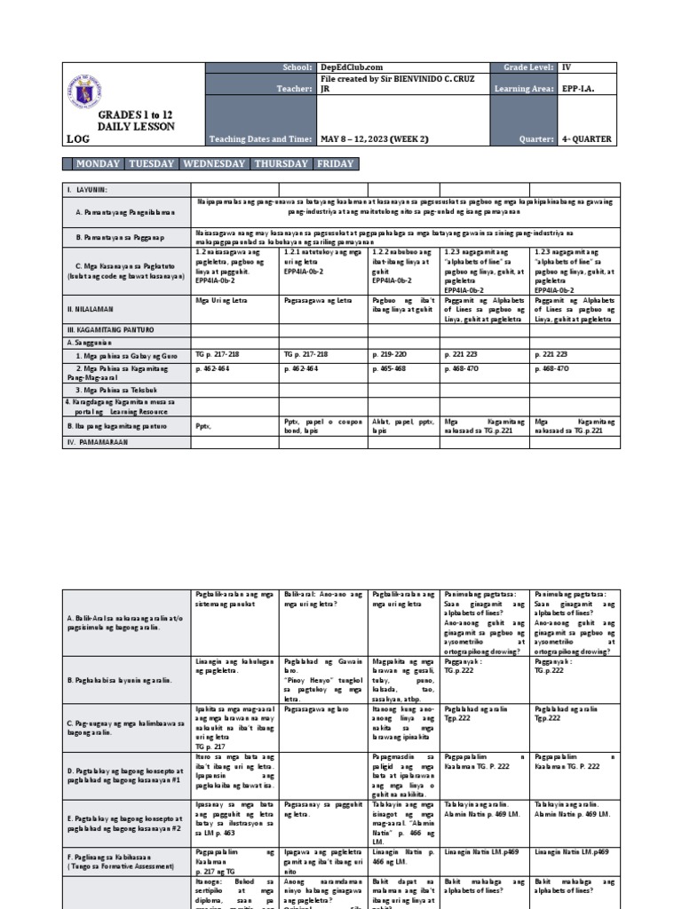 DLL_EPP 4_Q4_W2 | PDF