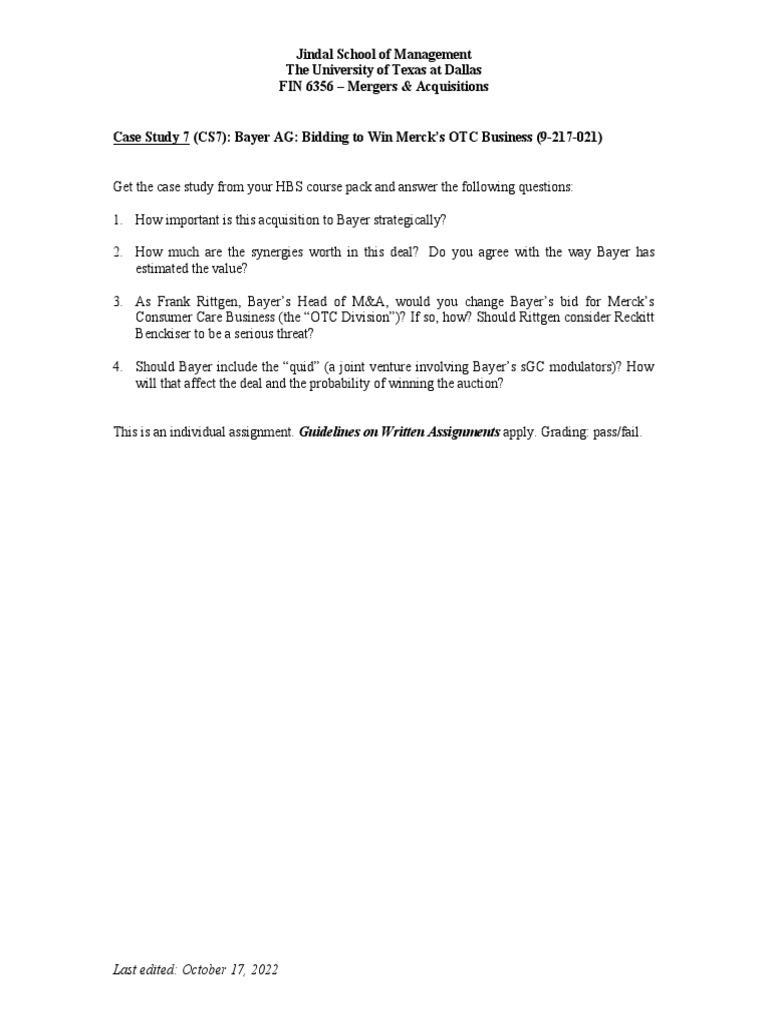 CS7 - Merck OTC | PDF | Business