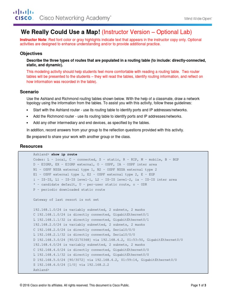 1.4.1.1 We Really Could Use a Map Instructions - ILM | PDF | Router ...