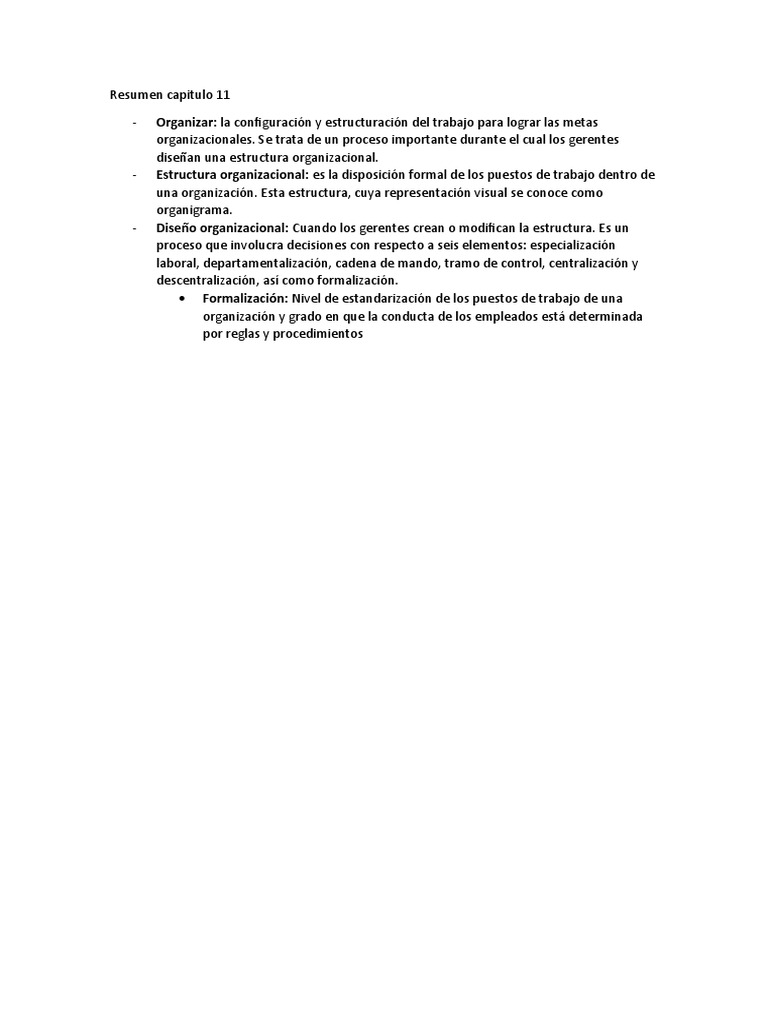 Resumen Capitulo 11 | PDF