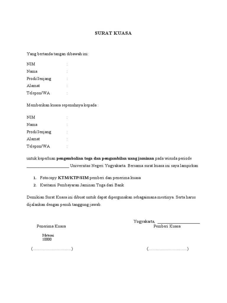 2-Format Surat Kuasa | PDF
