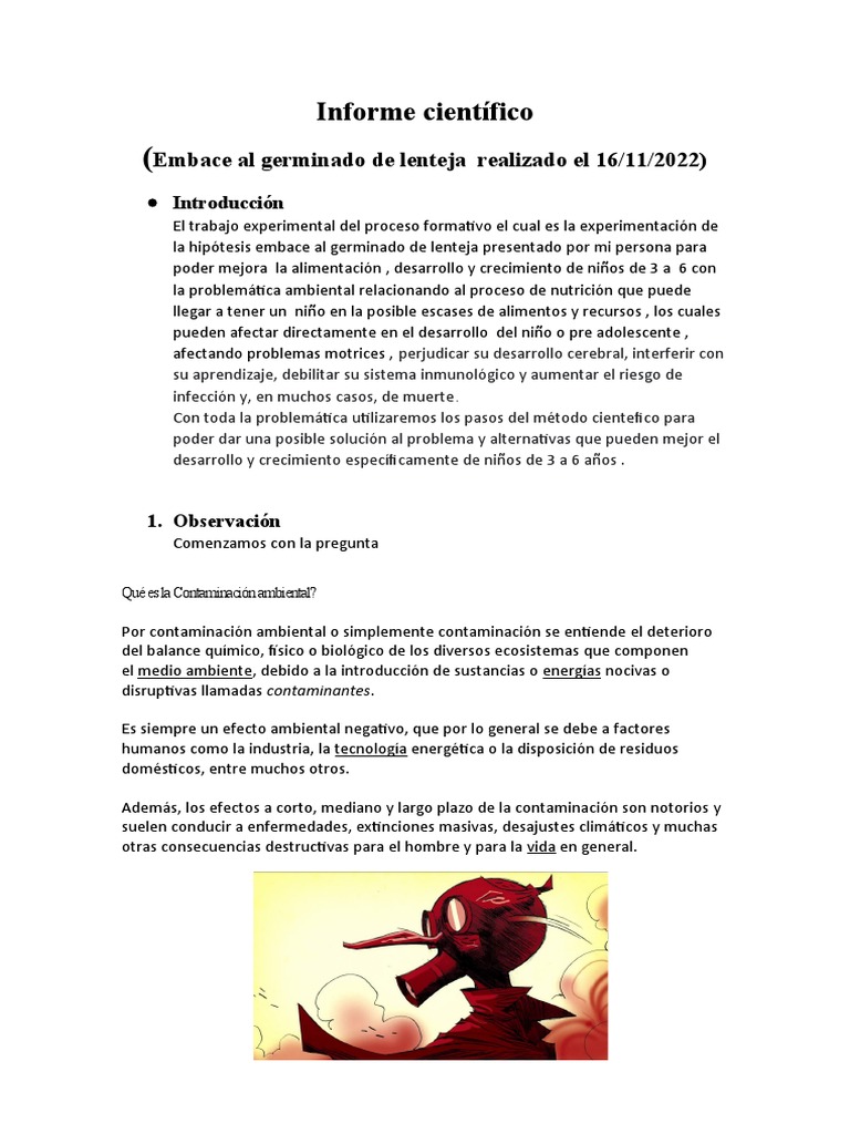 Informe Científico | PDF