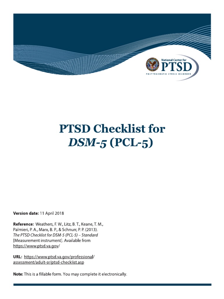 PCL (Assessment Tool For PTSD) | PDF