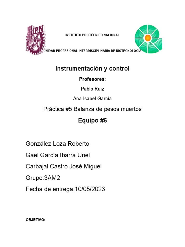 Práctica #5 Inco | PDF | Medida de presión | Presión