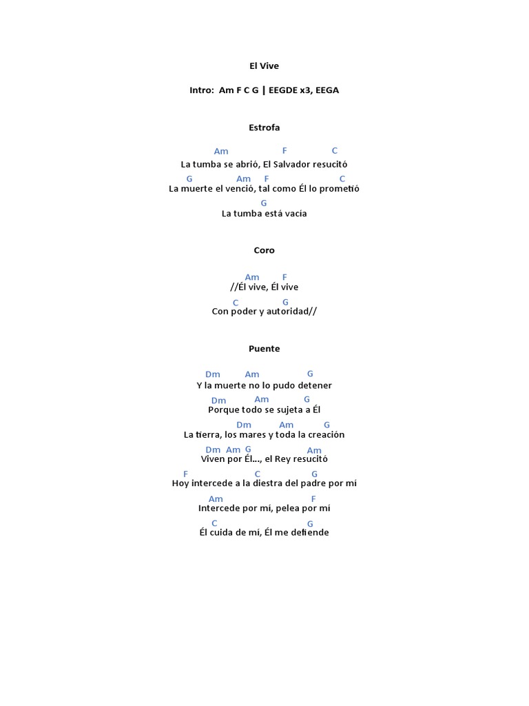 El Vive Letra | PDF