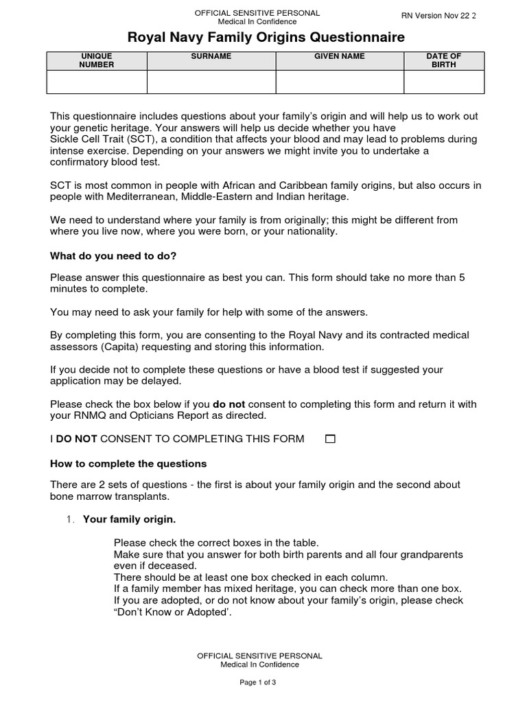 RN Family Origins Questionnaire_DOC-74003 | PDF