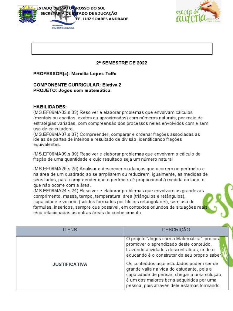 Projeto de Eletiva 6 Ano 2 Semestre Ok Ok | PDF | Arte