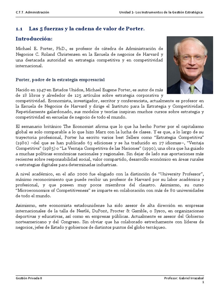 1.1 Las 5 Fuerzas de Porter | PDF