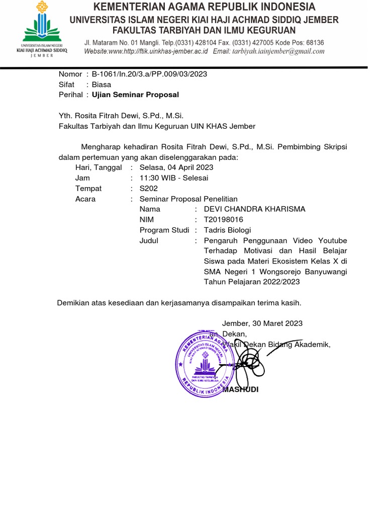 Surat Undangan Sempro Devi | PDF