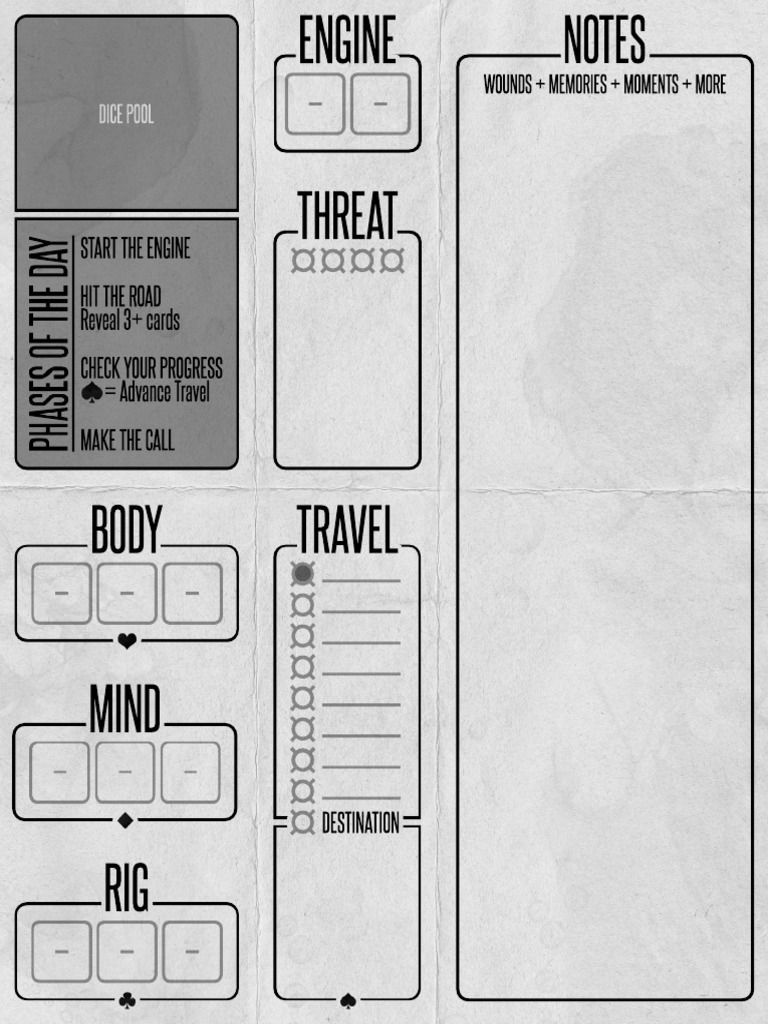 Long Haul 1983 - Player Sheet - Texture BG | PDF