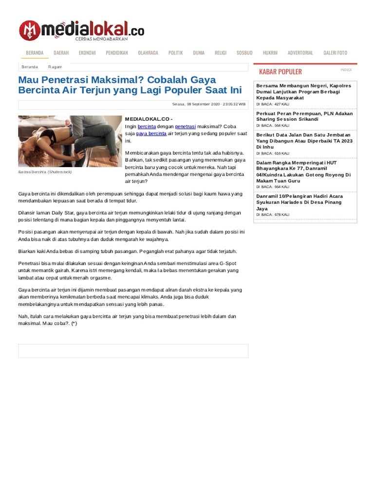 Mau Penetrasi Maksimal - Cobalah Gaya Bercinta Air Terjun Yang Lagi ... Mau Penetrasi Maksimal - Cobalah Gaya Bercinta Air Terjun Yang Lagi ...