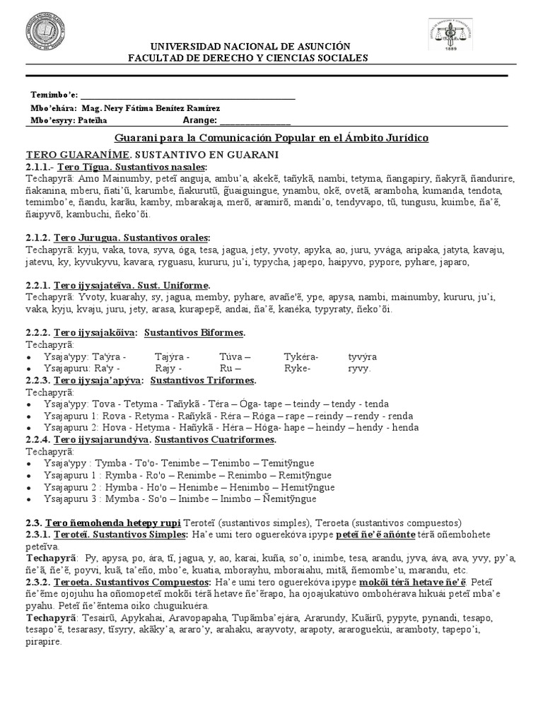 Tero. Sustantivos | PDF