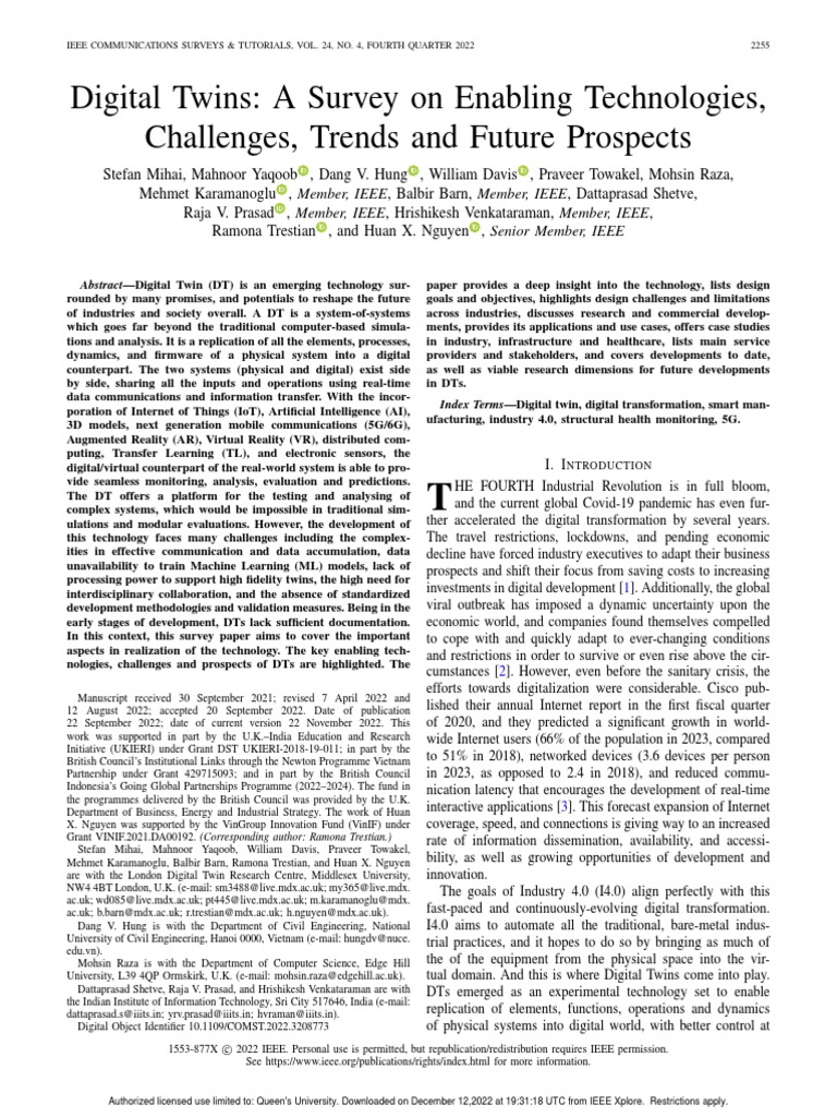 4 Digital - Twins - A - Survey - On - Enabling - Technologies - Challenges - Trends - and ...