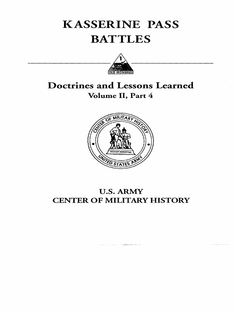 Kasserine Pass Battles - Vol2 Part4 | PDF | Company (Military Unit ...