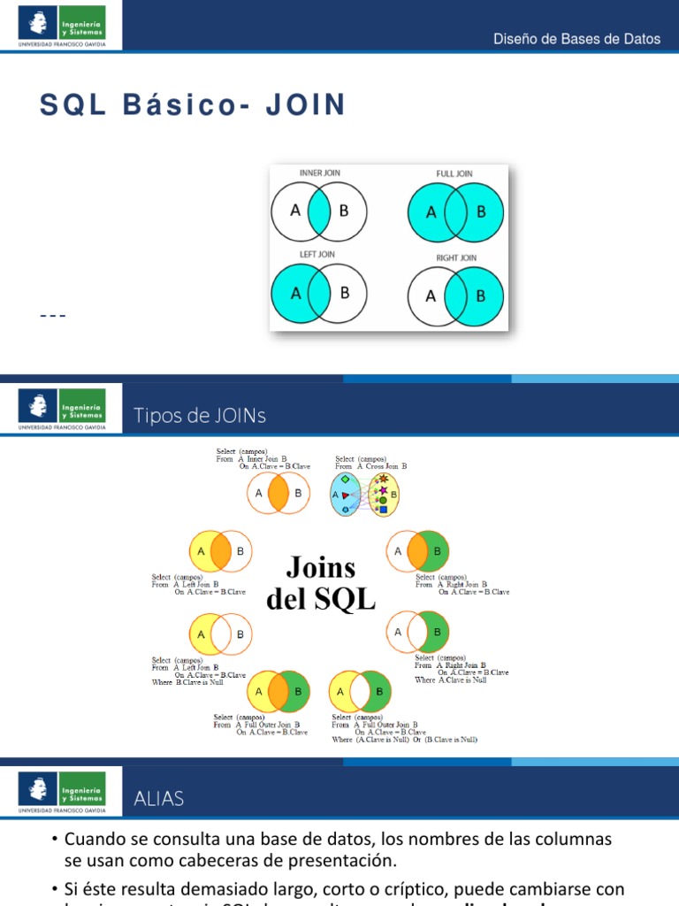 01 SQL Básico Join | PDF | SQL | Base de datos relacional