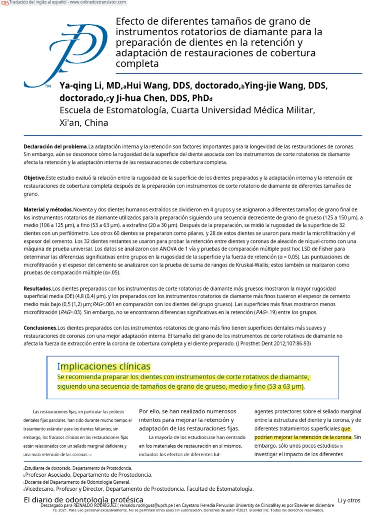Effect of Different Grit Sizes of Diamond Rotary Instruments For Tooth ...