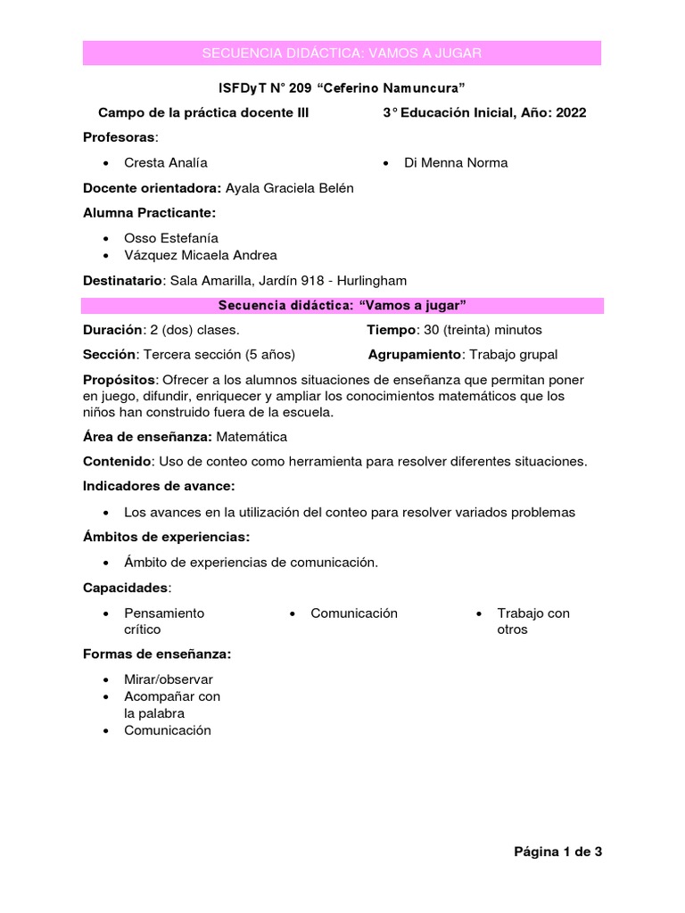 Secuencia Matematica Vazquez Osso | PDF | Enseñando | Evaluación