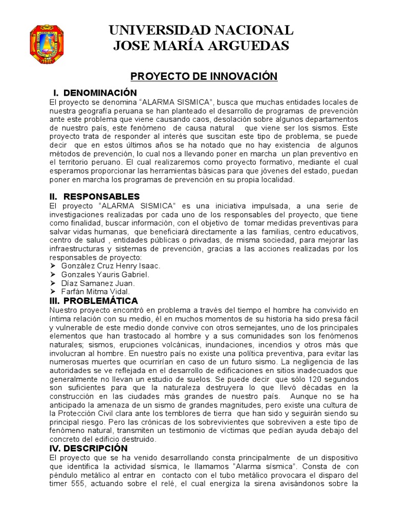 Proyecto de Alarma Sismica | PDF | Temblores | voltaje
