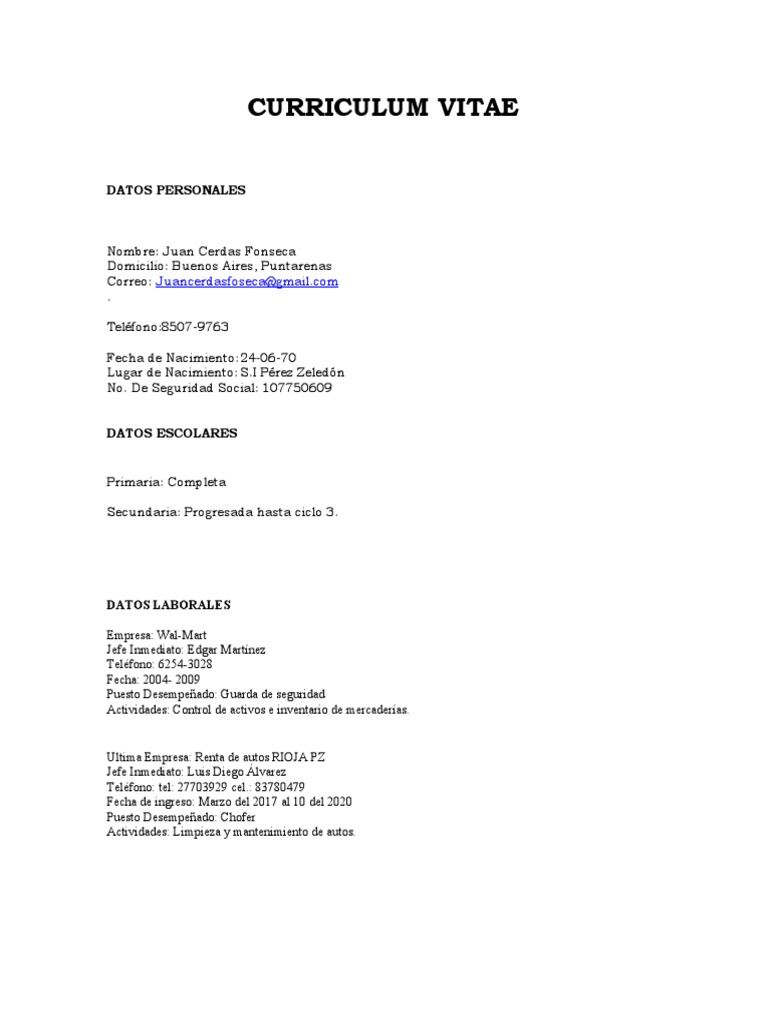Curriculum Vitae | PDF