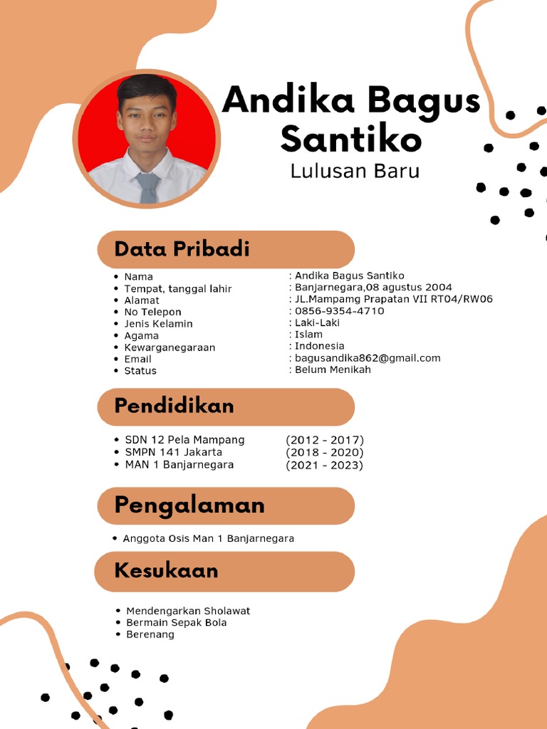 CV Andika Bagus Santiko | PDF