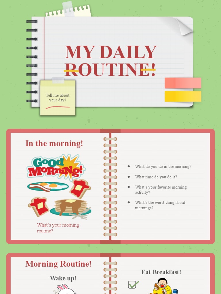 Daily Routine Powerpoint Conversation Topics Dialogs Picture ...
