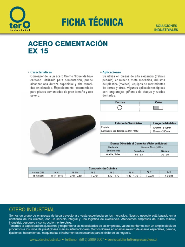 Acero Ex15 | PDF | Acero | Sustancias químicas