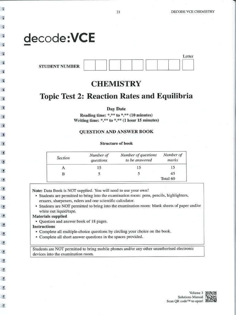 Practice Test Chemistry | PDF