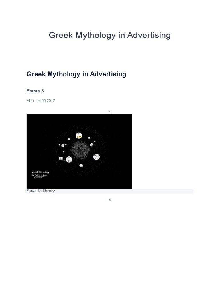 Greek Mythology in Advertising | PDF
