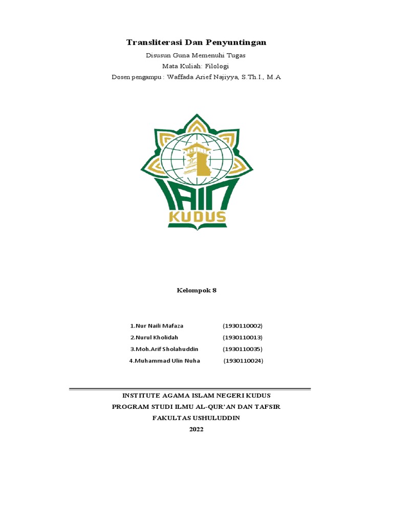 Transliterasi & Penyuntingan | PDF | Ilmu Sosial | Kajian Bahasa Asing