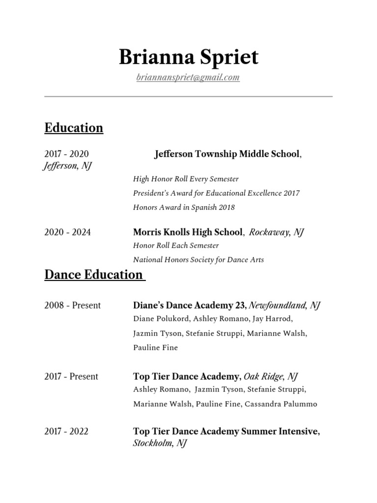 Final CV Brianna Spriet | PDF | Software Development | Alphabet Inc.