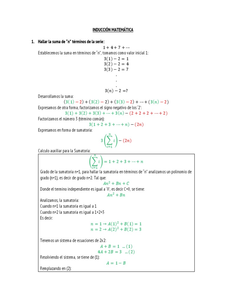 Ejercicios Resuelto (Inducción y Combinatoria) | PDF | Álgebra abstracta | Objetos matemáticos