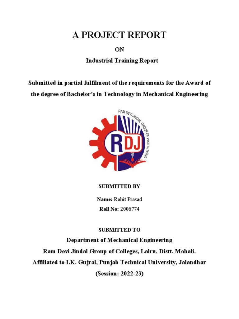 Industrial Training Report | PDF | Numerical Control | Automation