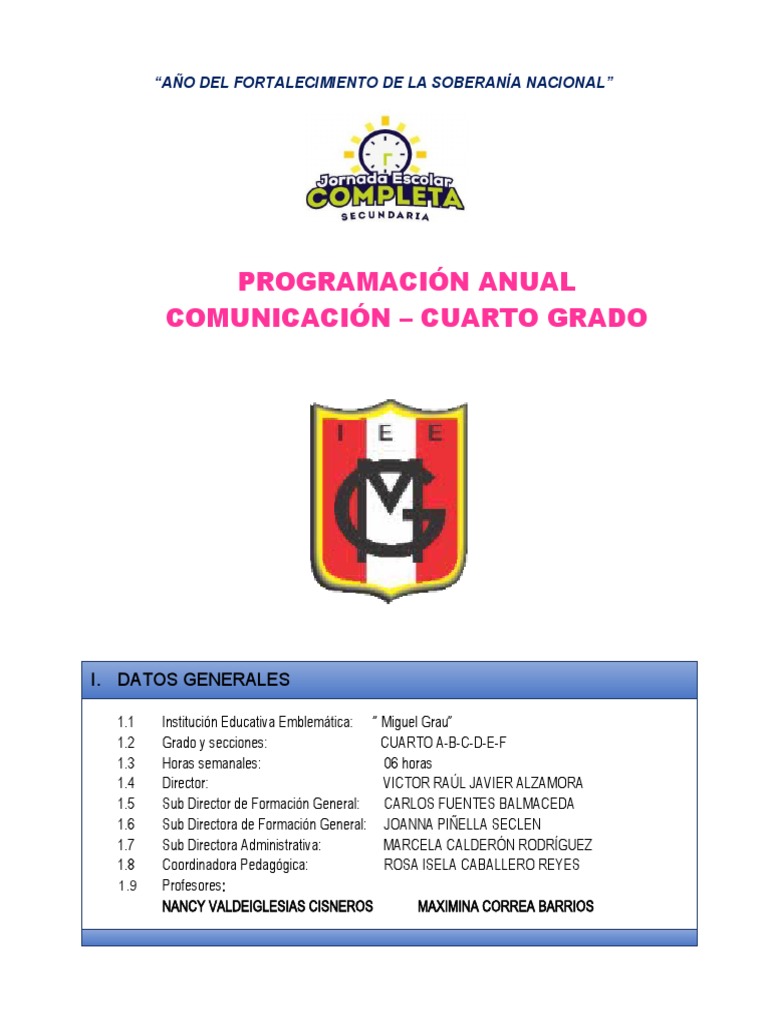 Programación Cuarto 2022-Comunicación | PDF | Falacia | Experiencia