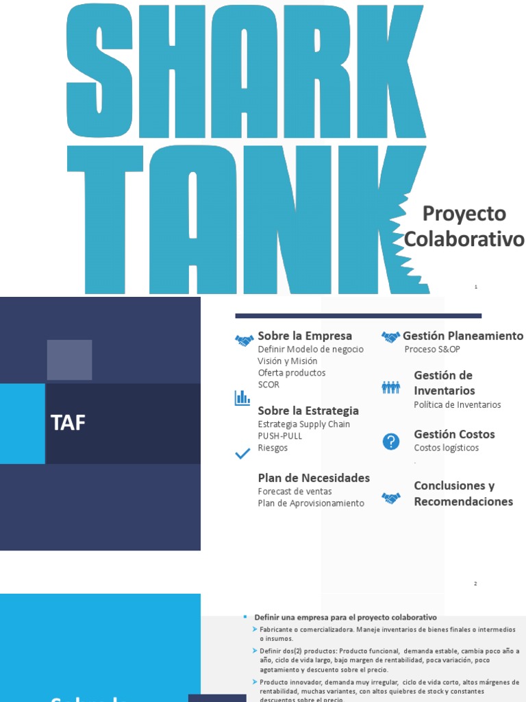 Proyecto Colaborativo Shark Tank (TAF) (1) | PDF | Producto (Negocio ...