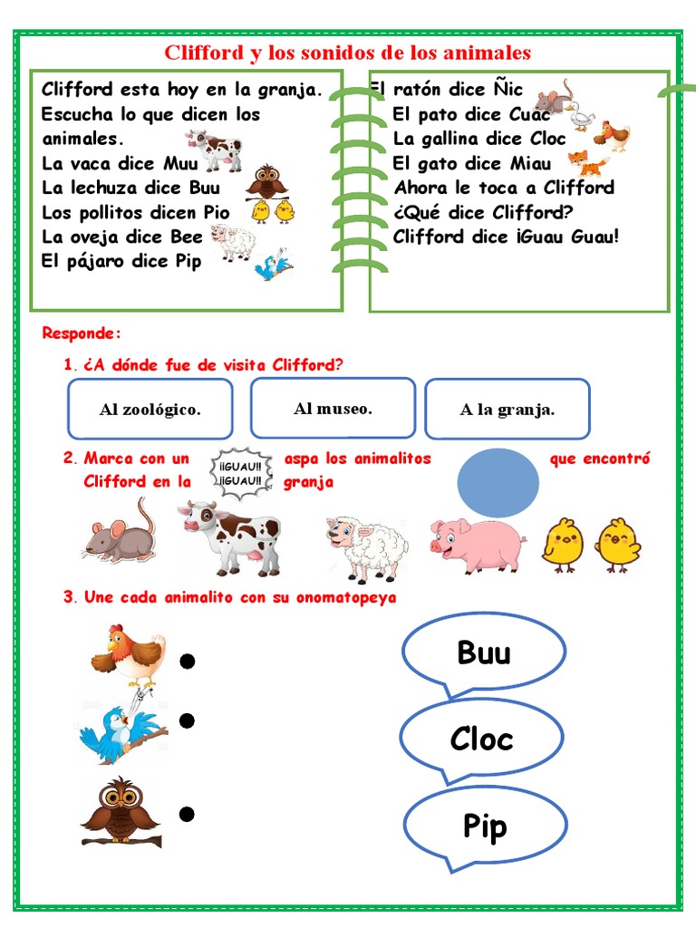 Clifford y Los Sonidos de Los Animales | PDF