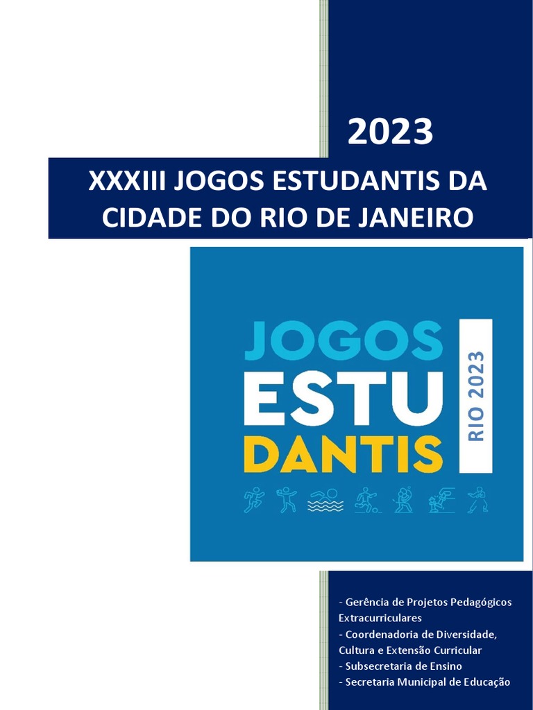 Regulamento Jogos Estudantis 2023 | PDF Regulamento Jogos Estudantis 2023 | PDF