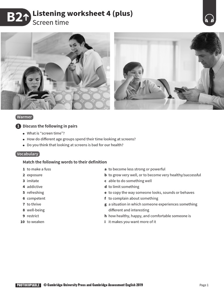 B2 Listening Worksheet 4 (Plus) - FINAL PDF | Download Free PDF | Psychology | Psychological ...