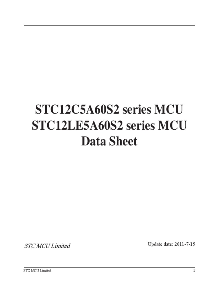 STC12C5A60S2 en | PDF | Computers