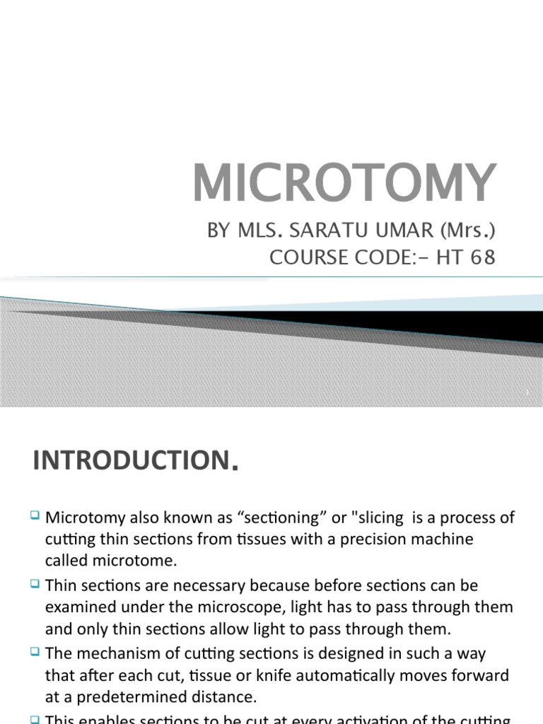 MICROTOMY | PDF | Microscopy